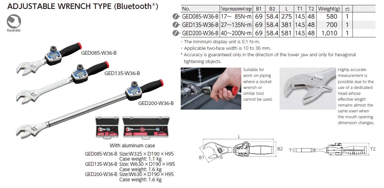 Ichiban Precision Sdn Bhd - KTC - KTC Adjustable Wrench Type (Bluetooth)